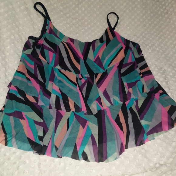 Jaclyn Smith | Swim | Jaclyn Smith 22w Tankini Swim Top Ruffle | Poshmark